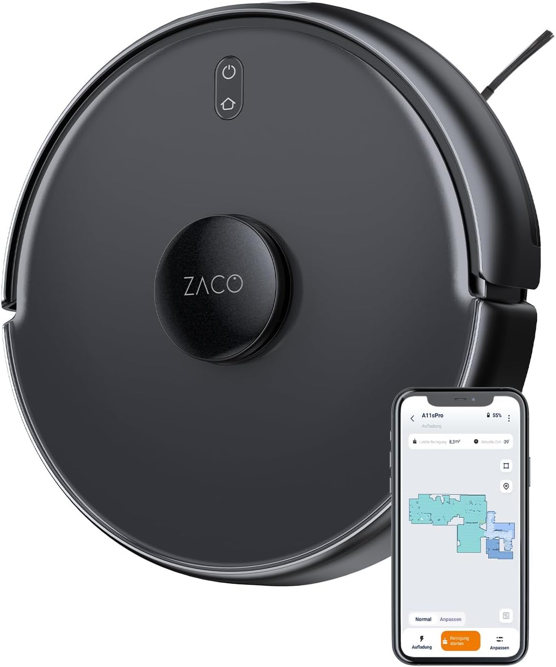 Amazon.de: ZACO A8s Saugroboter mit Wischfunktion, App & Alexa ...