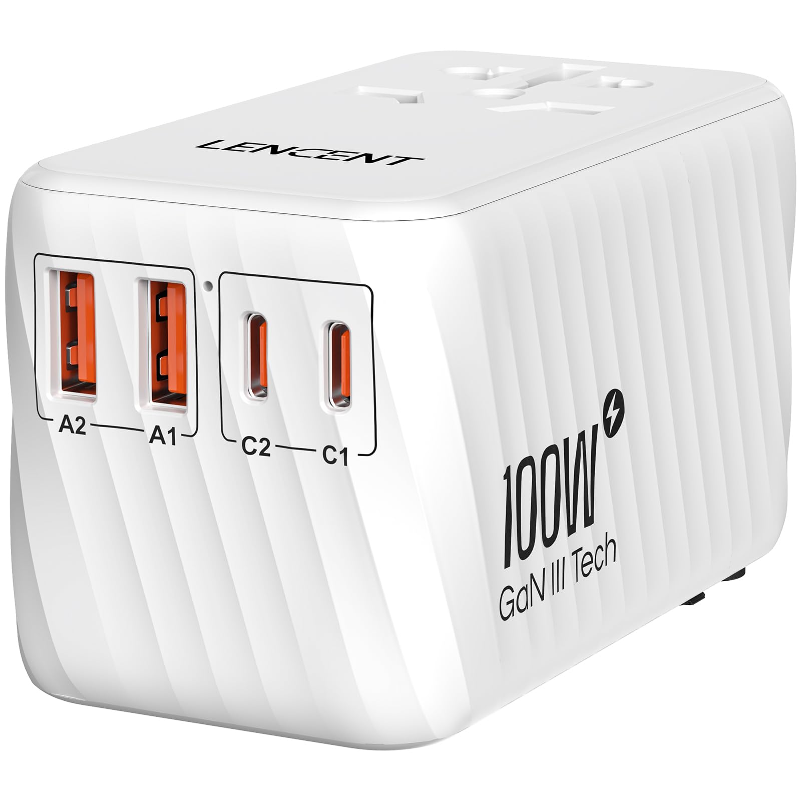 Amazon.com: LENCENT Universal Travel Adapter, 100W GaN International ...