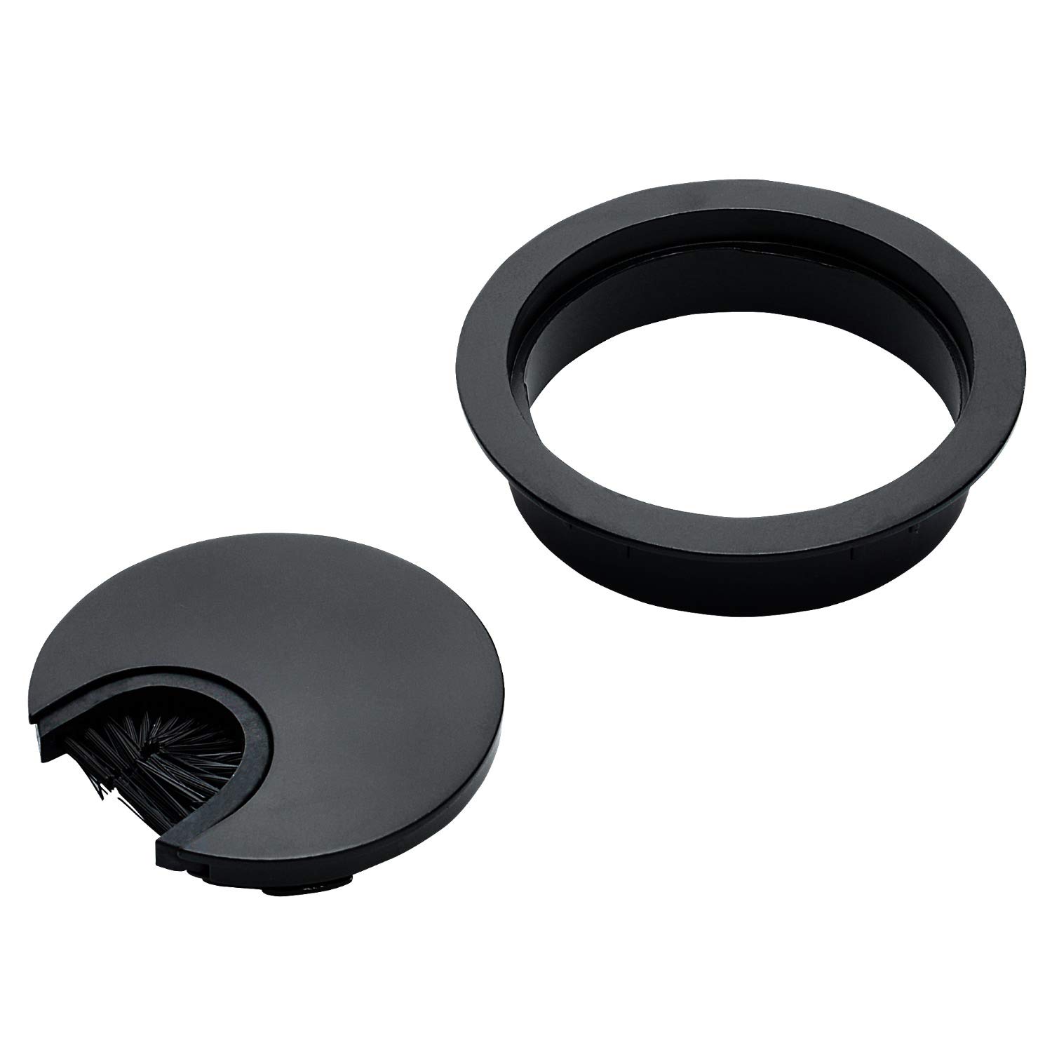 Snapklik.com : Matte Black Metal Cable Grommet 2 Piece "Lock In" Feature