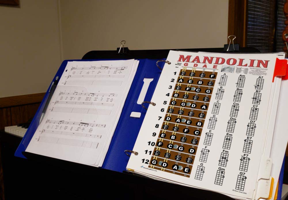 Buy A New Song Music Laminated Mandolin Easy Chord Chart & Fretboard ...