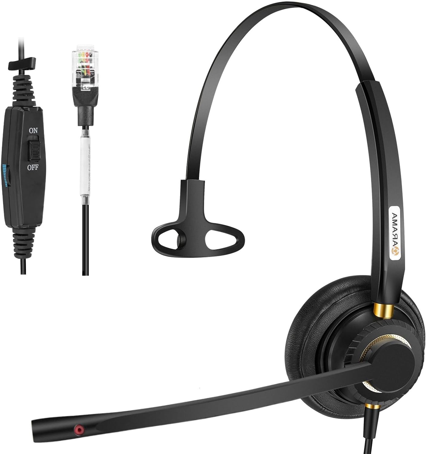 Amazon.com: Spracht Zum RJ9 Single Ear Wired Headset for Desktop Phones ...