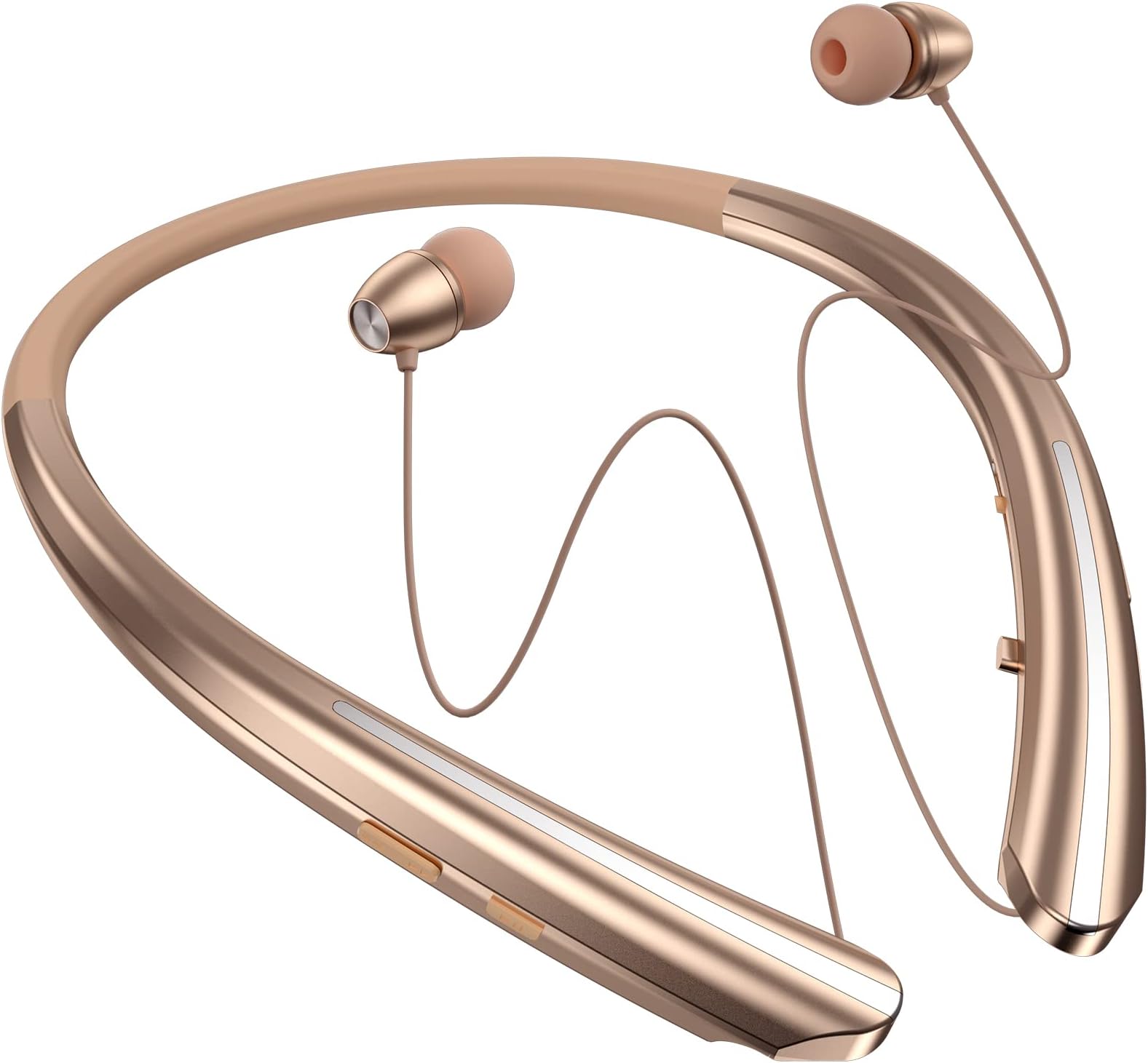 Amazon.com: Neckband Bluetooth Headphones, Retractable Neckband Headset ...