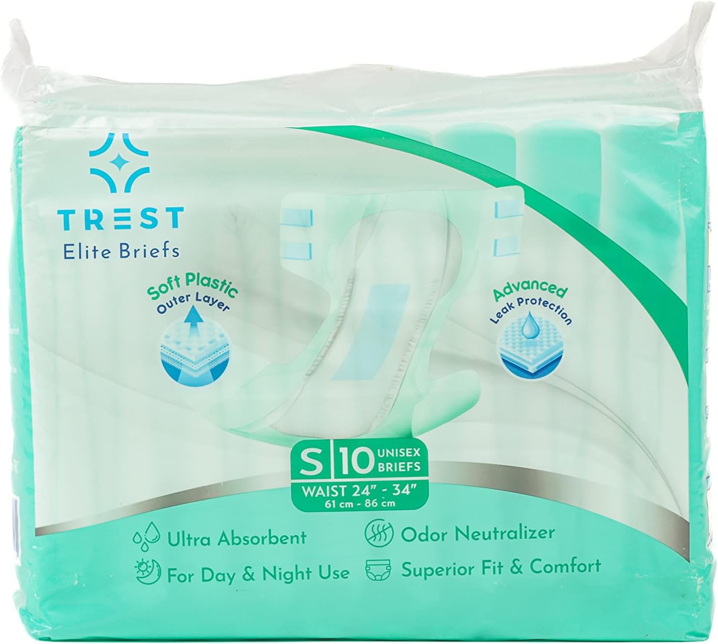 Amazon.com: TREST Elite Briefs for Men and Women, Overnight Diapers for ...