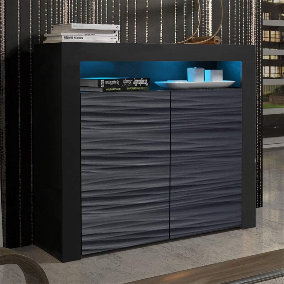 Amazon.com: 2D Wavy Fronts Matte Body Sideboard : Home & Kitchen