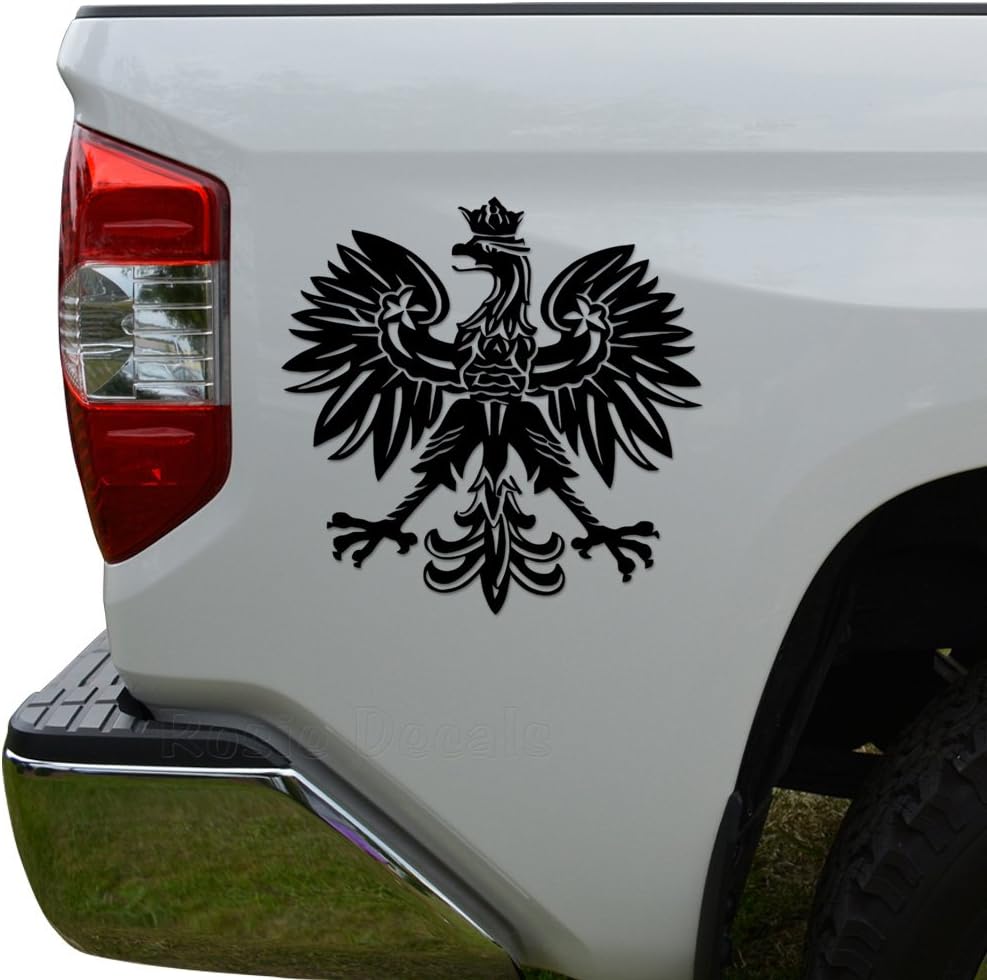 Amazon.com: Poland, Polish Eagle Chrome Silver Finish Decal Emblem 3D ...