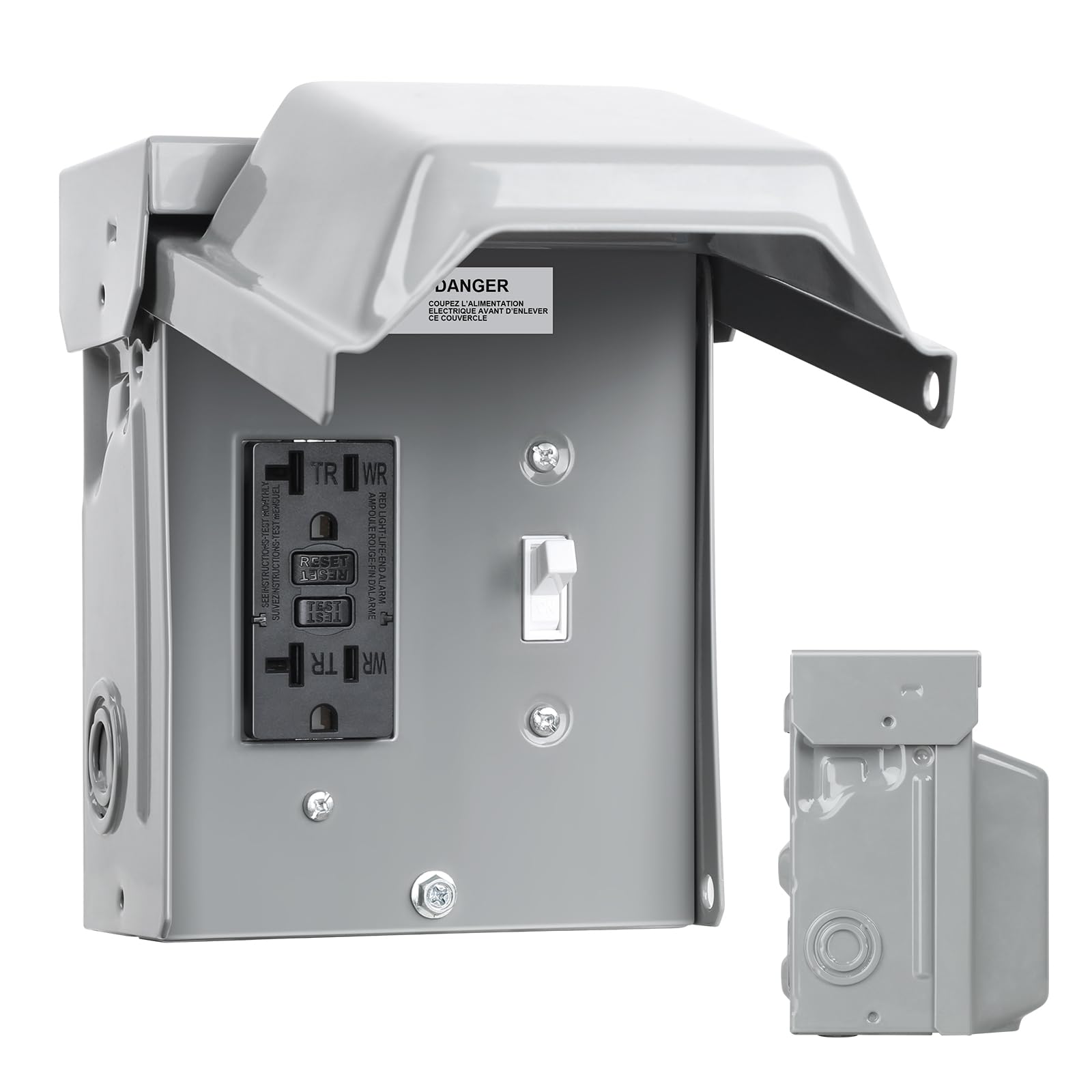 Snapklik.com : TREEWELL Outdoor Electrical Outlet Box, 20 AMP WRTR GFCI ...
