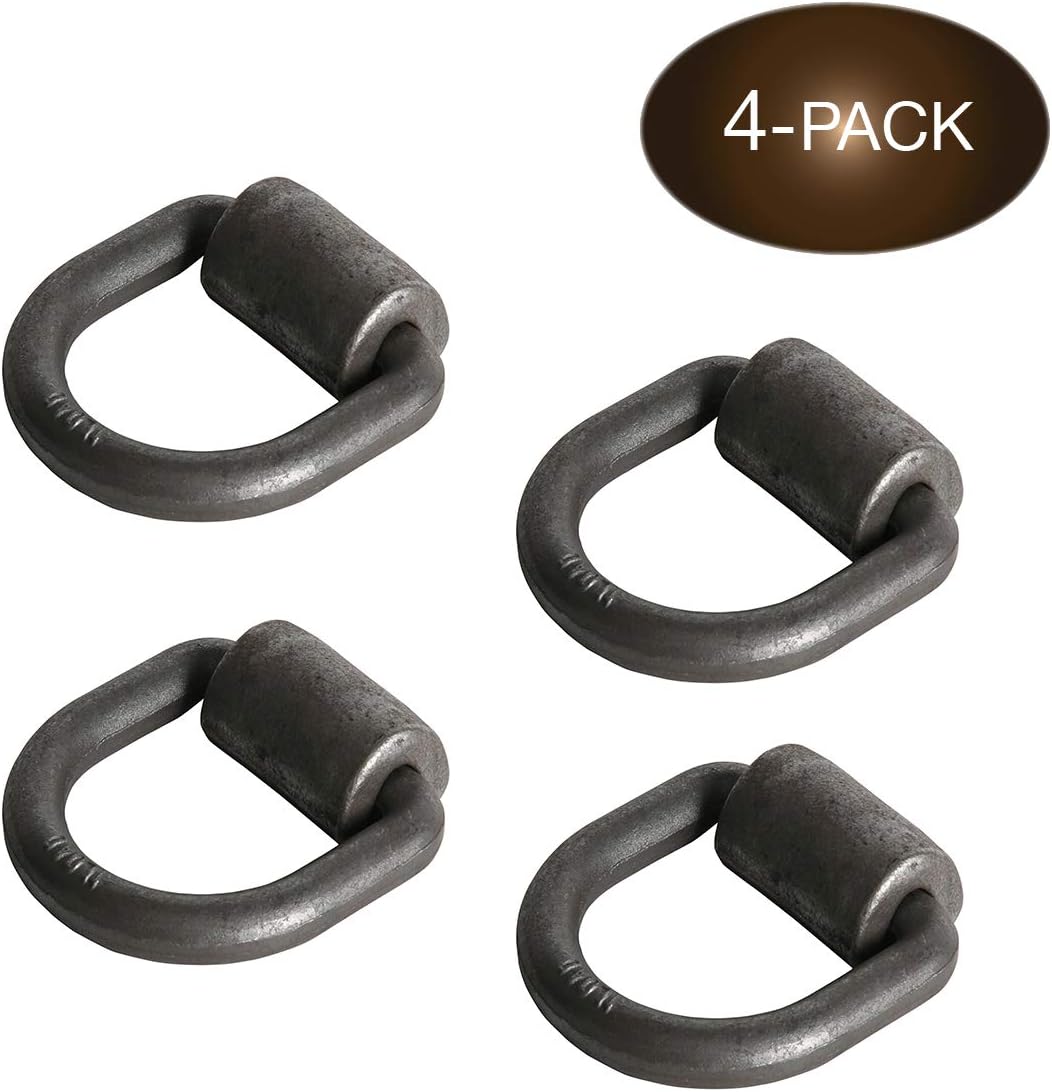 DC Cargo Mall Four Weld-On D-Ring Tie-Down Anchors | 5/8 Forged Steel D ...