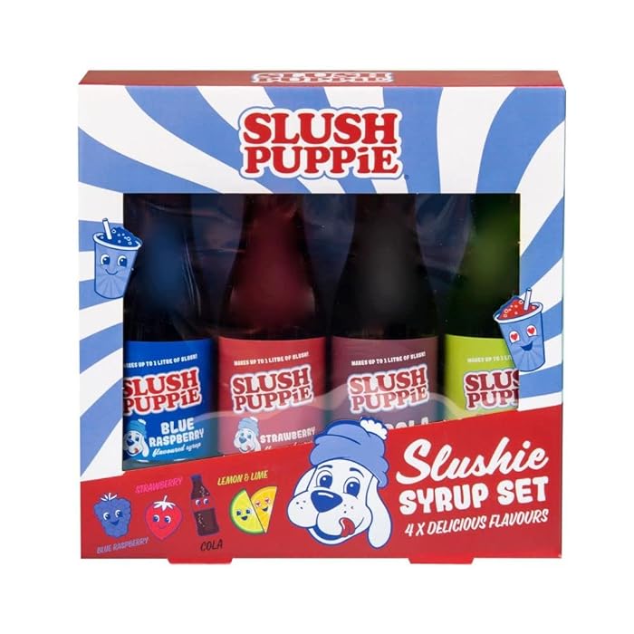 Buy Slush Puppie Syrup Gift Set 4 Syrups Blue Raspberry, Lemon and Lime ...