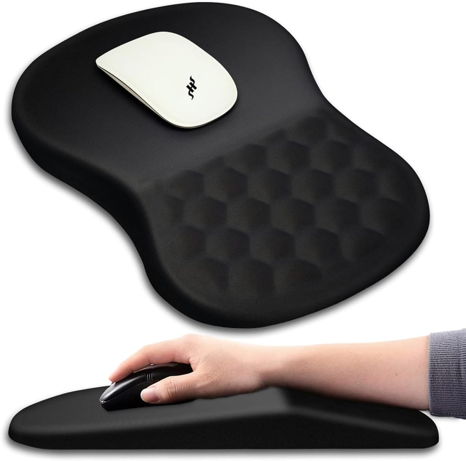 Mouse pad ergonômico suporte de pulso com volume de massagem de espuma ...