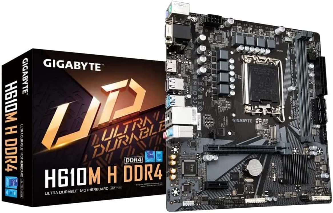 Placa Mãe Gigabyte H610M H DDR4, Chipset H610, Intel LGA 1700, mATX ...