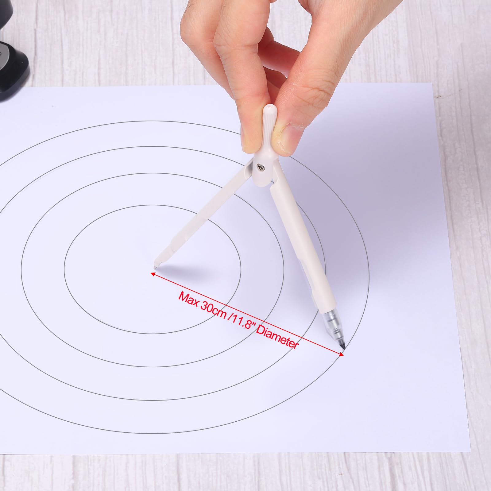 PATIKIL Compass for Geometry, Metal Compass with Extra Leads and Eraser ...