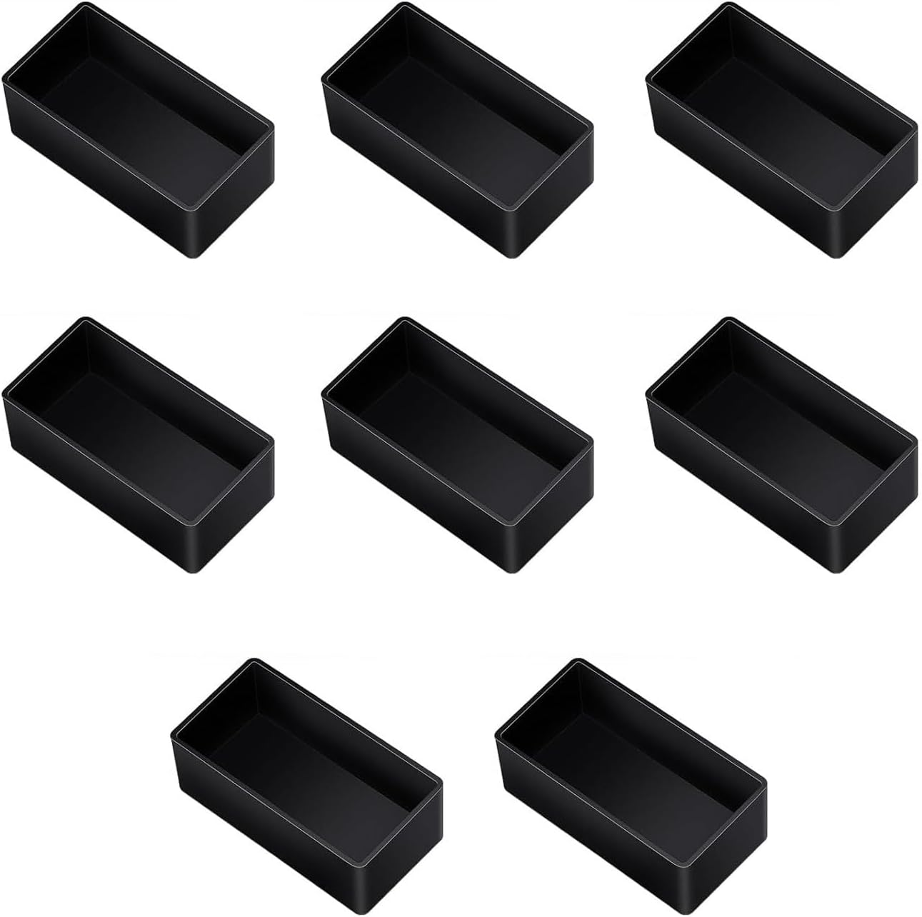 8 Pcs 2x4 Rubber Wood Post End Cap, Rectangle Furniture Leg Caps, Table ...