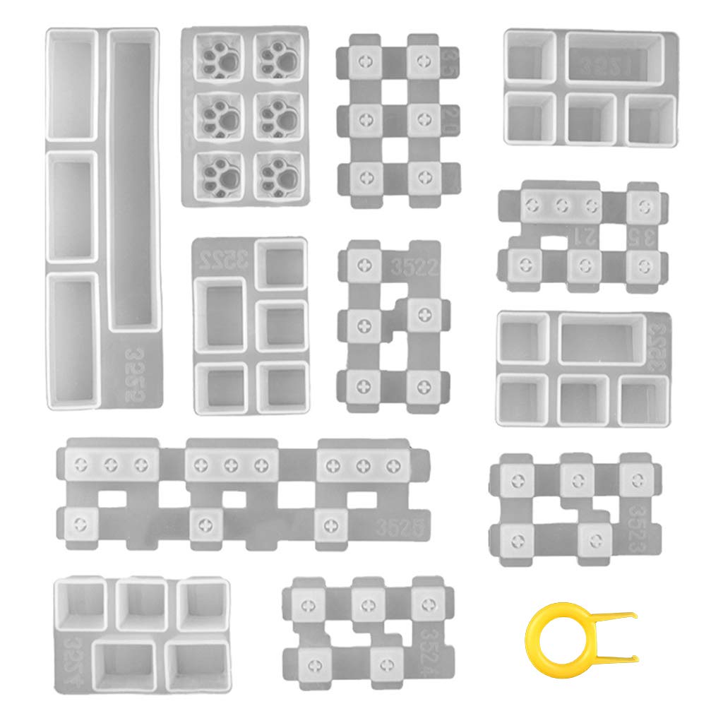 Amazon.com: Silicone Keycaps Resin Mold,1 Set Keycaps Molds DIY Crystal ...