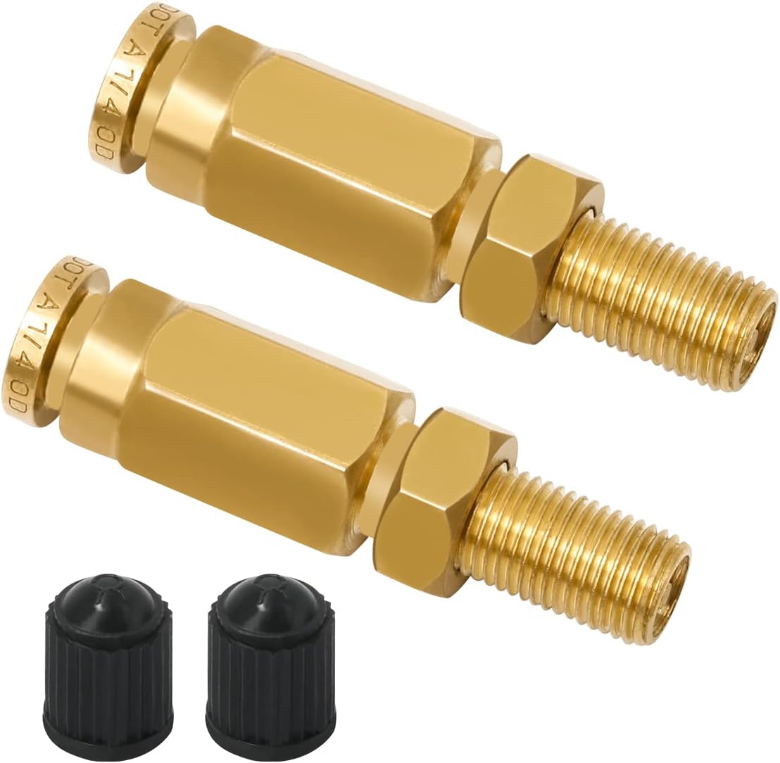 Amazon.com: EVOULTES Brass Air Inflator Adapter, 1/4" NPT (M) to ...