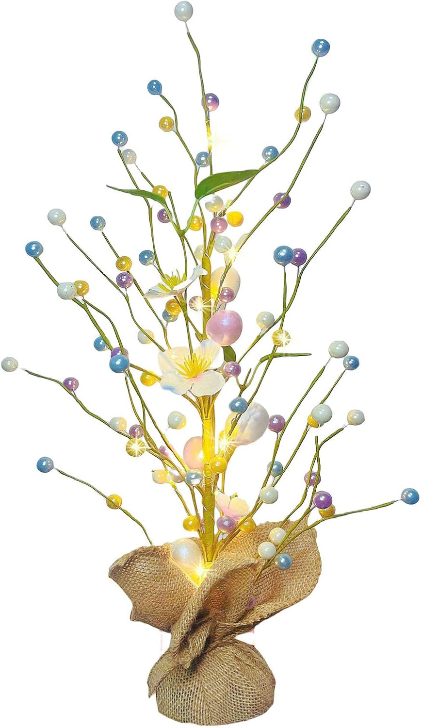 Amazon.com: ZUMILLMN Easter Egg Tree with Lights, Easter Decorations ...