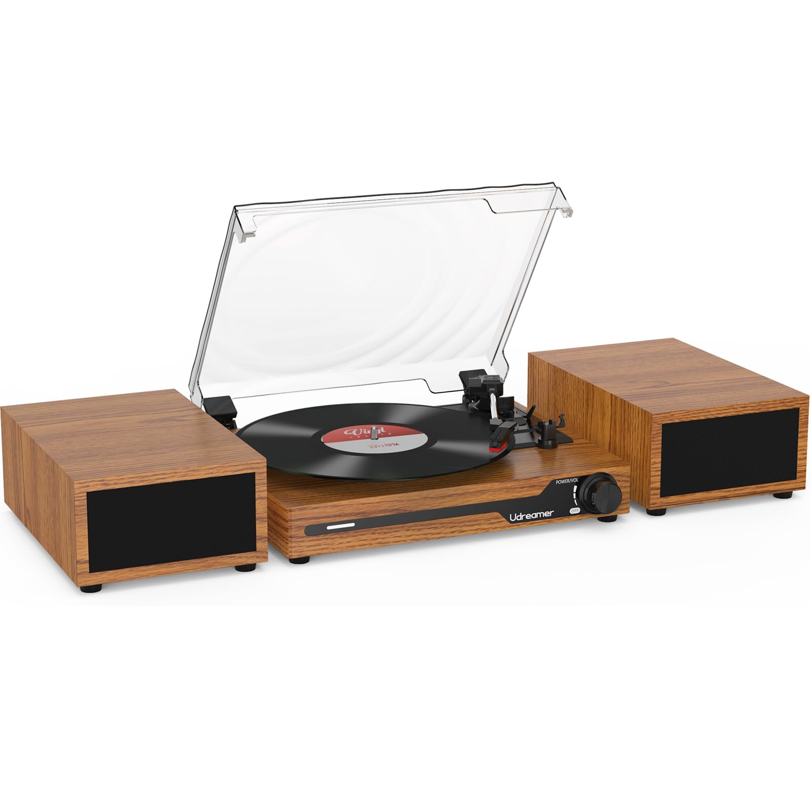 Udreamer Record Player with 2 Dual Stereo Speakers, Vintage Turntable ...