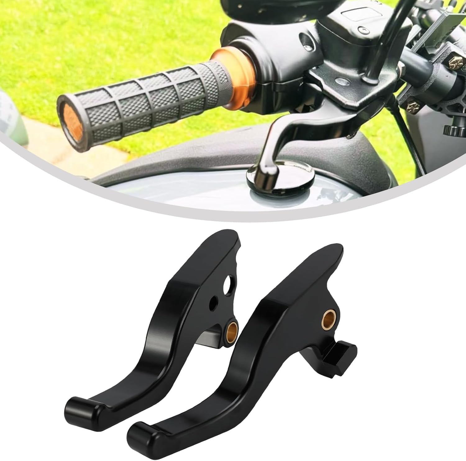 Amazon.com: CHANGCHENG Motorcycle 3 Fingers Brake Clutch Levers CNC ...