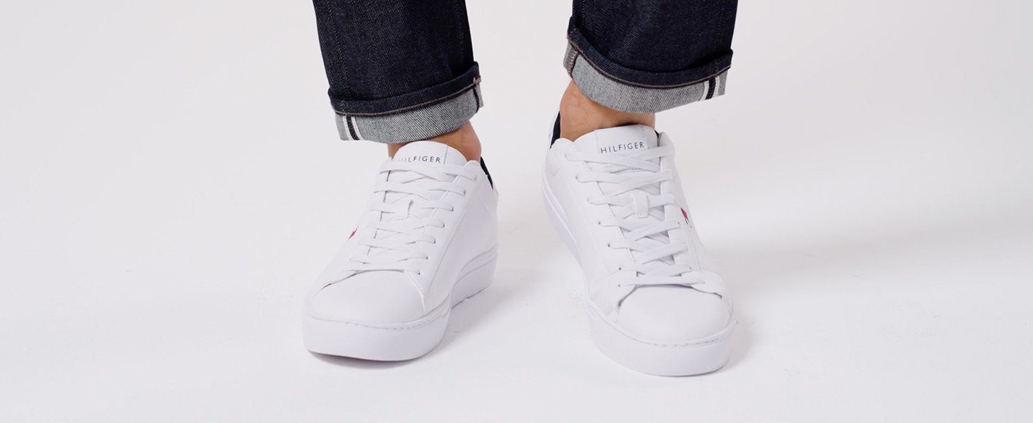 Amazon.com | Tommy Hilfiger Men's Jolix Sneaker Black/White 7M