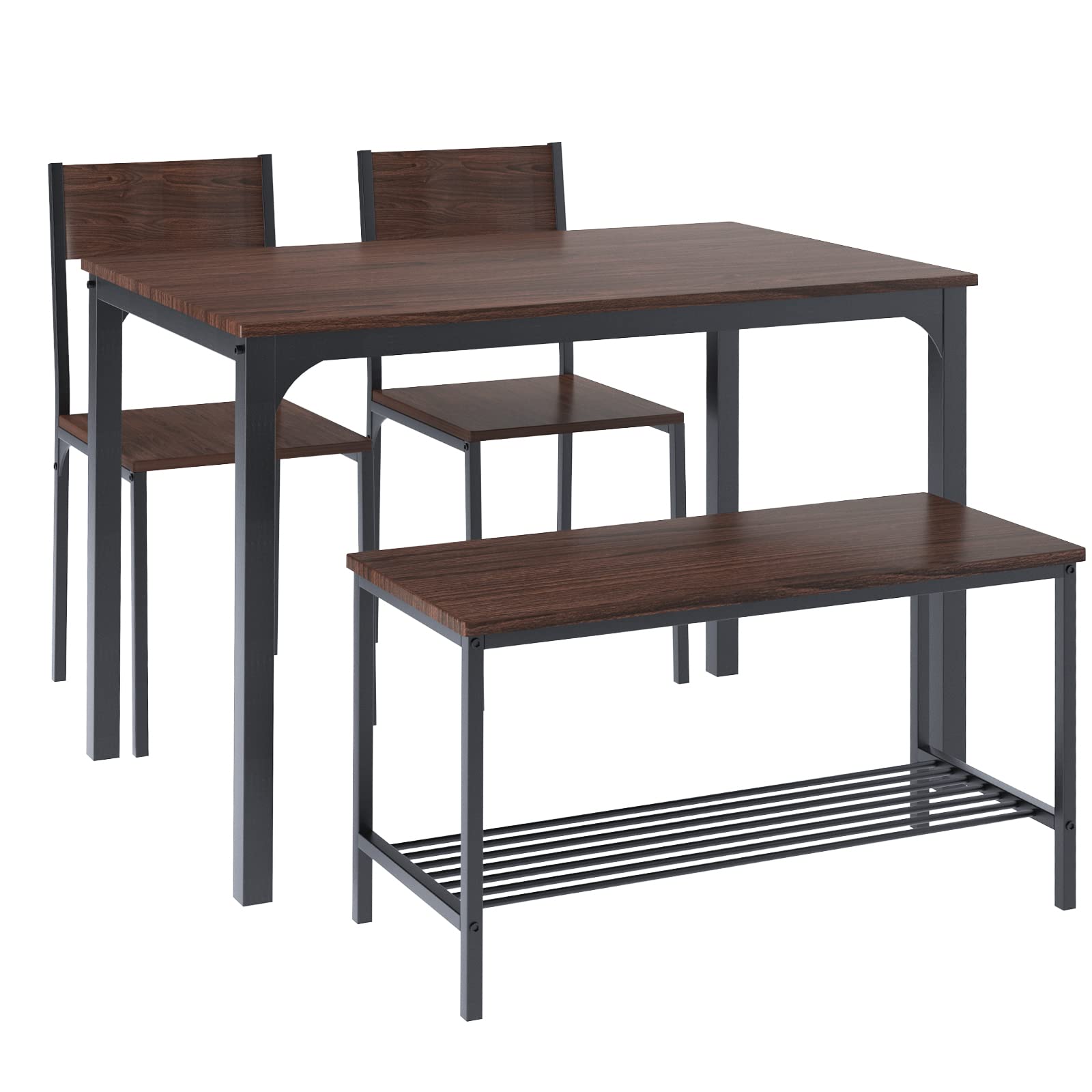 Amazon.com: SogesHome 4-Piece Dining Table Set for 4 - Space-Saving ...