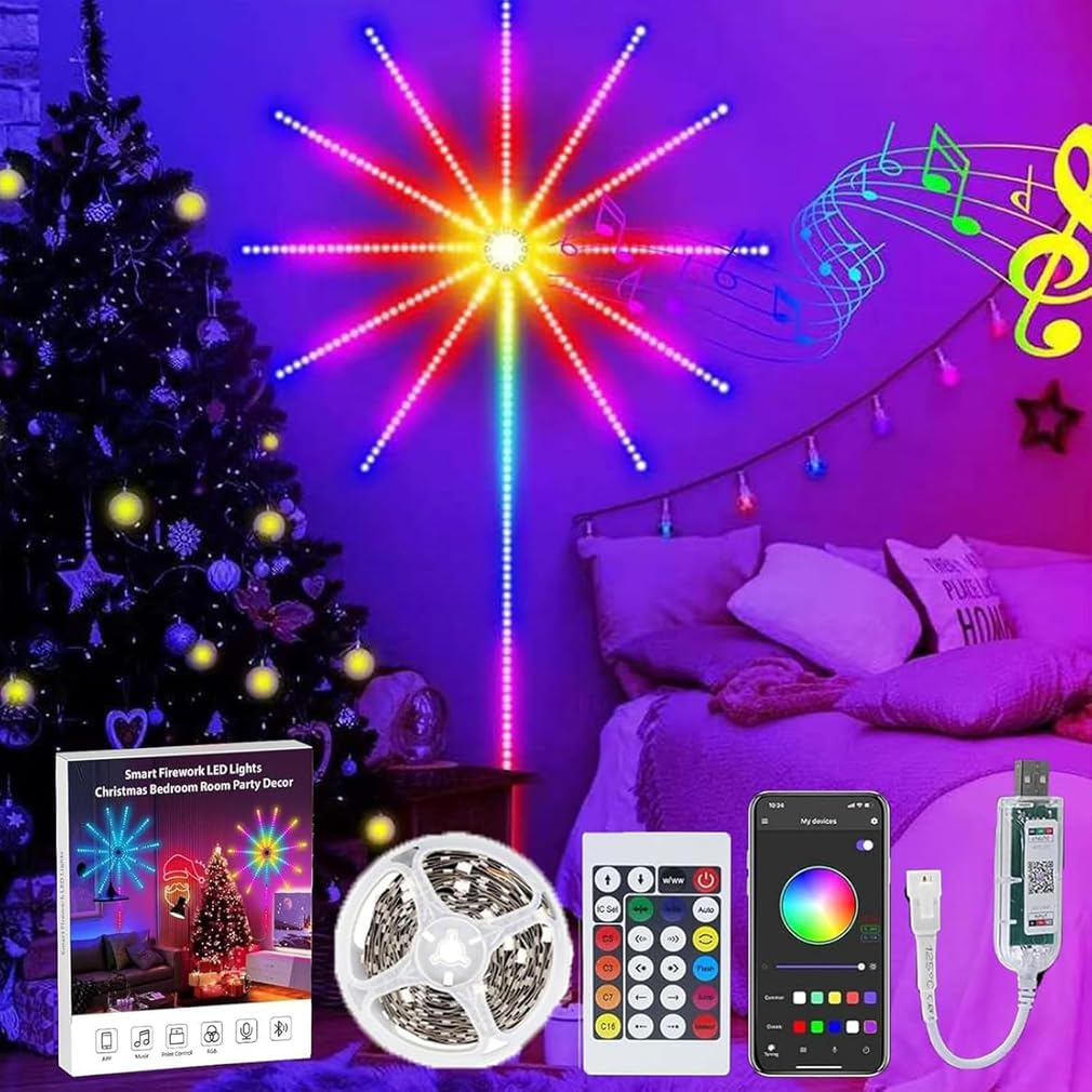 WiFi Bluetooth Smart Fireworks Led Light, LED Sparkler Lights Outdoor ...