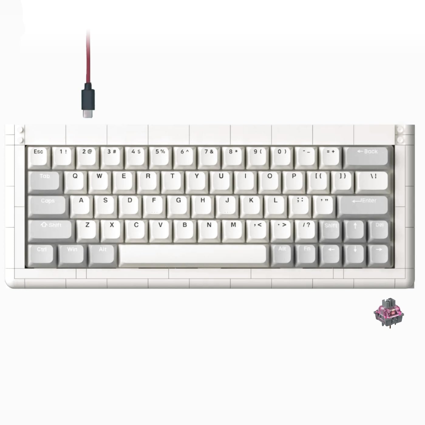 Buy 01Adam 60% Mechanical Keyboard, 64-Key ANSI, Lego-Compatible Case ...