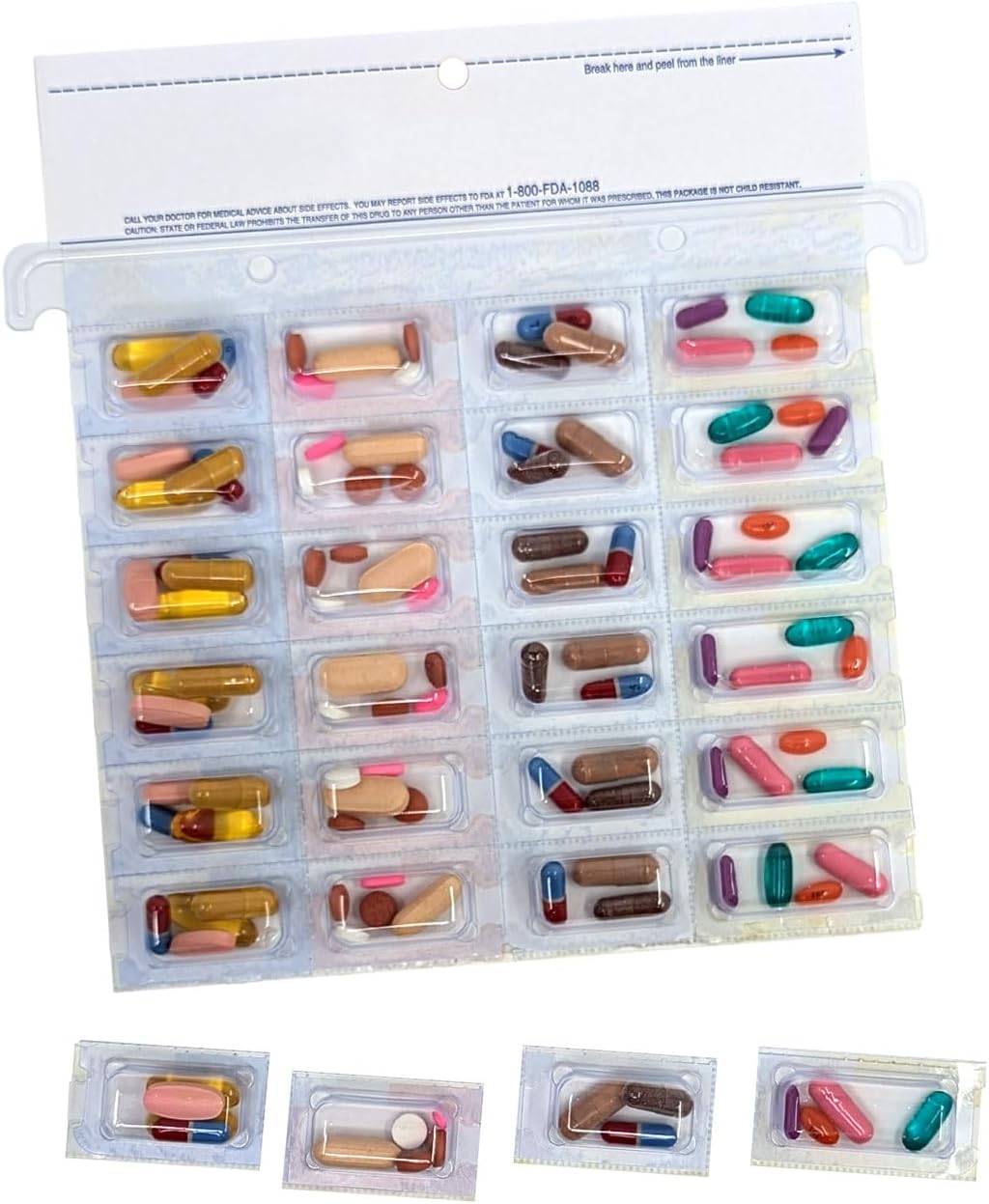 Amazon.com: Controlled Unit Dose Cold Seal Medication Blister Pack Card ...