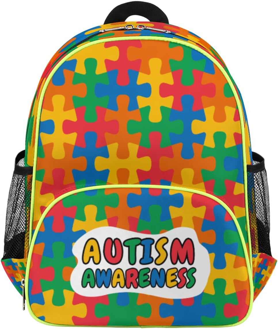 Amazon.com | cfpolar Autism Awareness Kids Backpack for Boys Girls ...