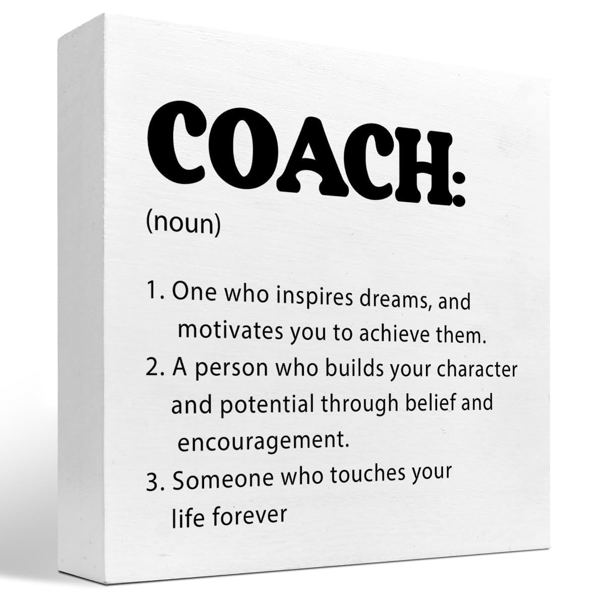 Amazon.com: Funny Office Quote Wood Block Sign Coach Definition Wooden ...