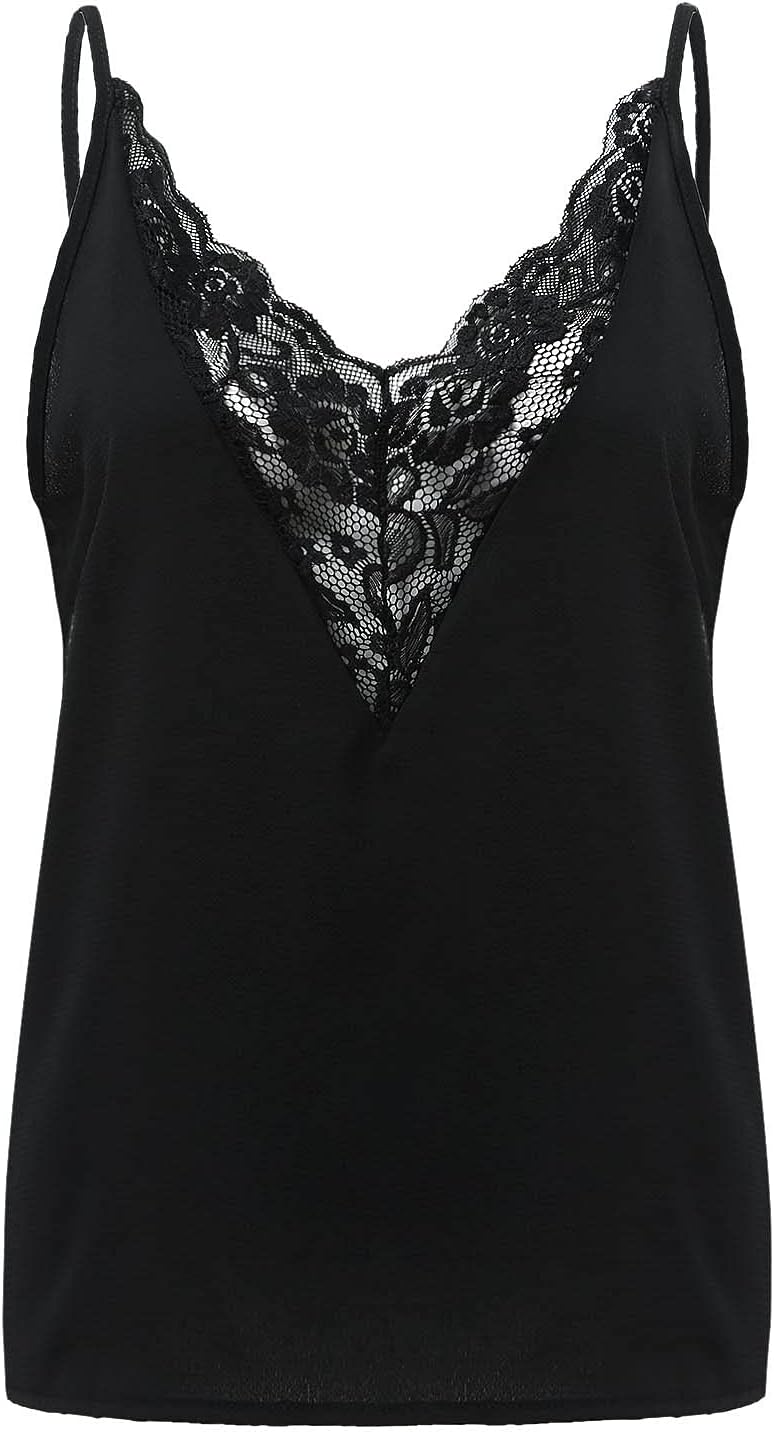 Womens Lace Tank Top Sleeveless Plus Size Hot Camisole Fashion Baggy ...