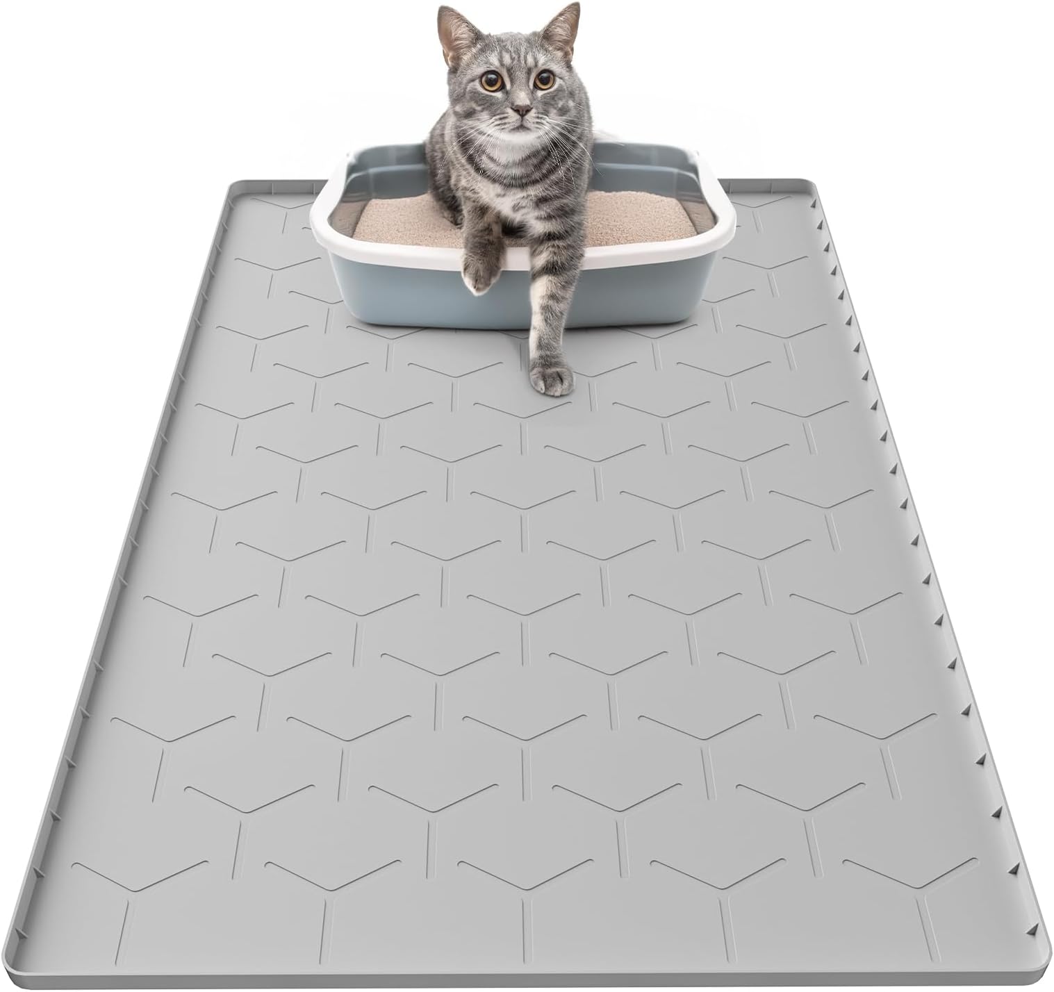 Amazon.com: Catit Litter Pan Mat, Gray : Pet Supplies