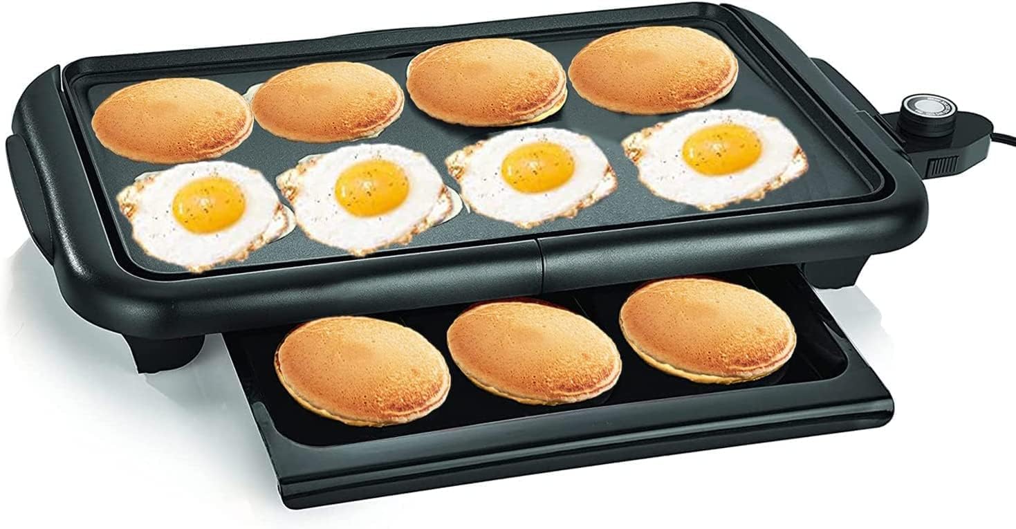 Amazon.com: 18 inch Nonstick Electric Griddle for 8 Pancakes or Eggs At ...