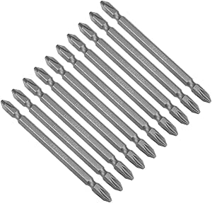 uxcell 10 Pcs PH2 Magnetic Phillips Double Head Screwdriver Bits, 1/4 Inch Hex Shank 3.94-inch ...