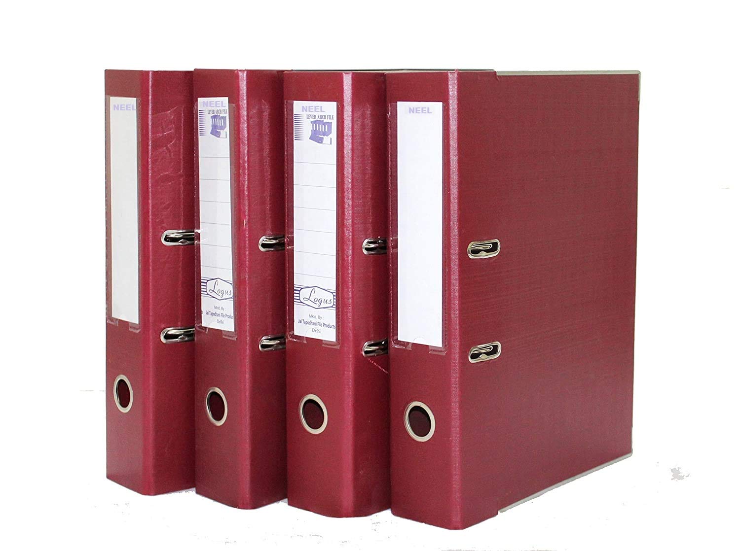 Neel Arch File Cardboard Rexine PVC Box Files A4 (Pack of 20, Maroon ...