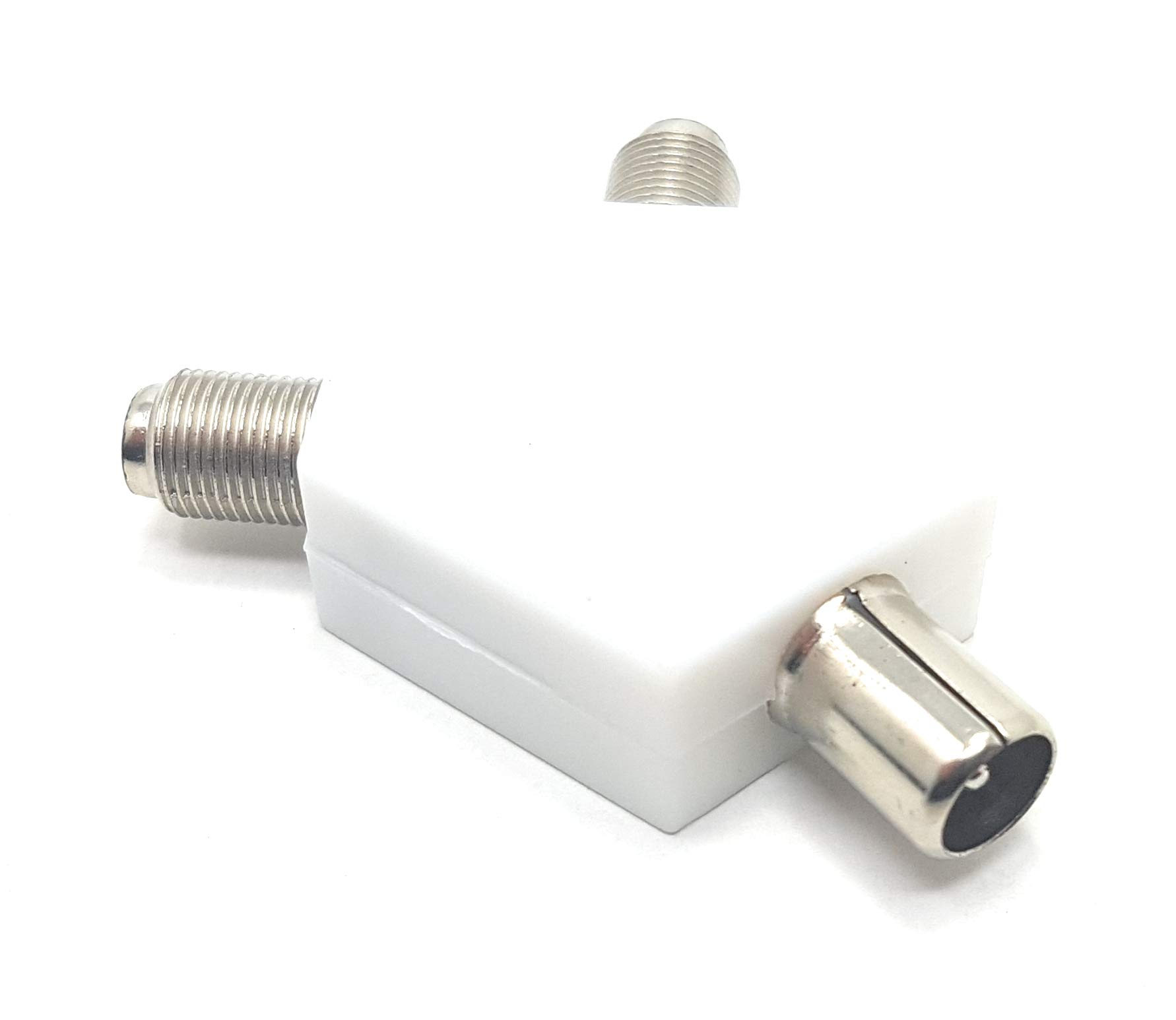 MainCore TV Aerial Male to 2 x F Type Screw Connector Splitter Coax ...