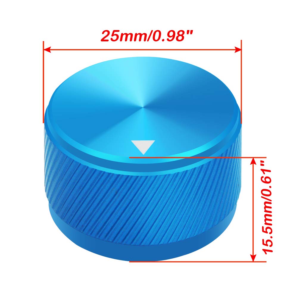 Snapklik.com : Mxuteuk 3Pcs Blue Aluminum Alloy Potentiometer Control ...