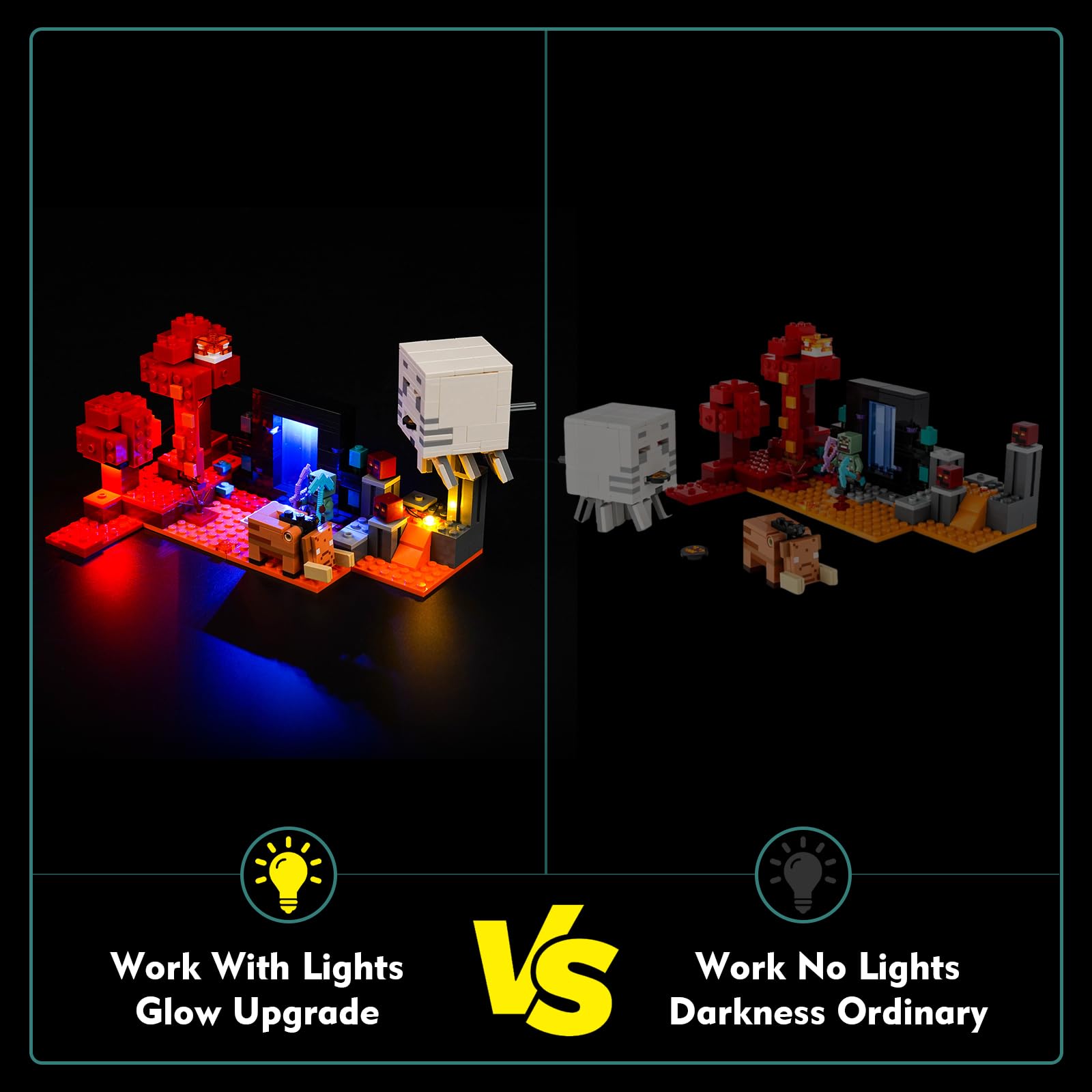 Light Kit for Lego Nether Portal Ambush, Lighting Set for Lego 21255 ...