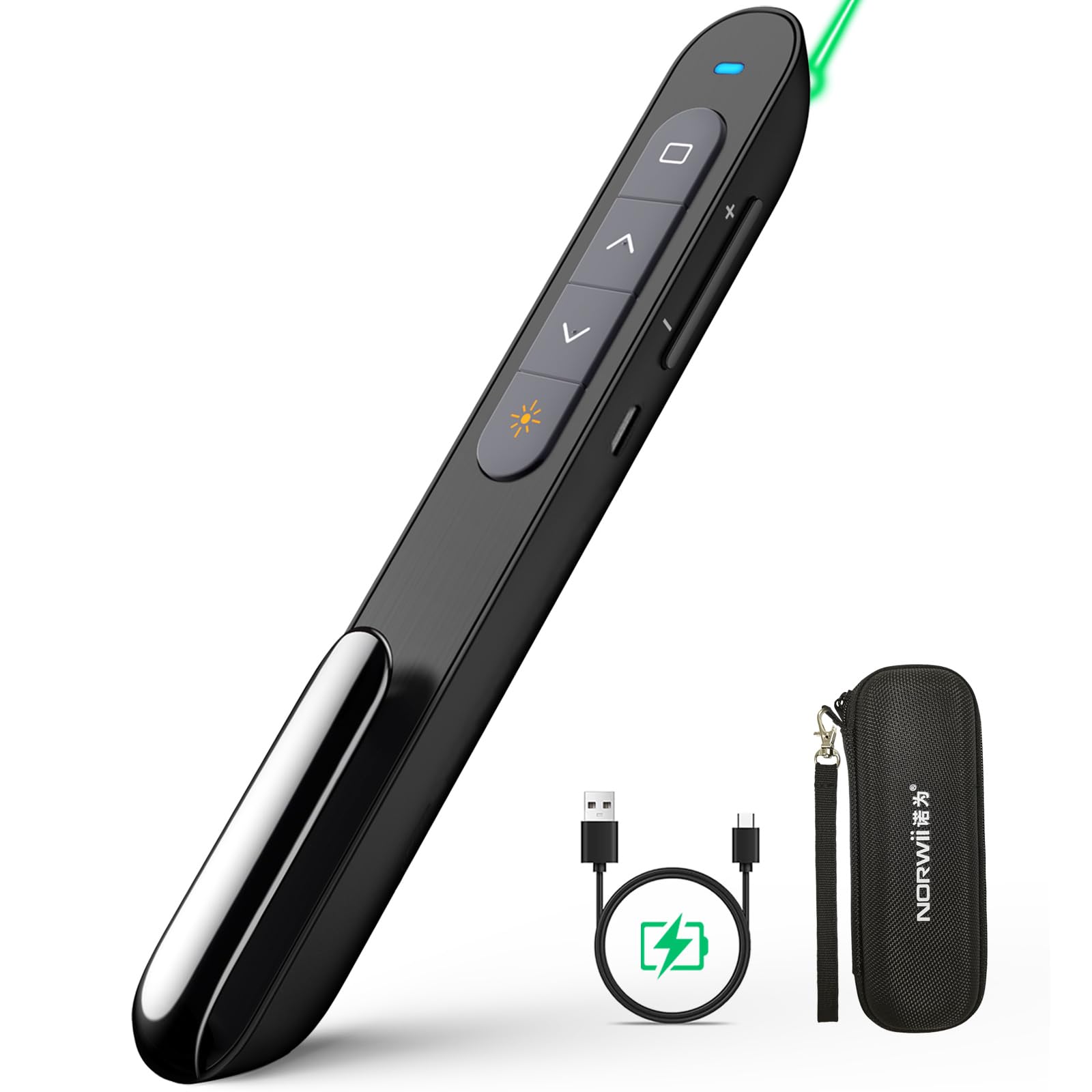 Amazon.com: Norwii N76 Rechargeable Presentation clicker with Pointer ...