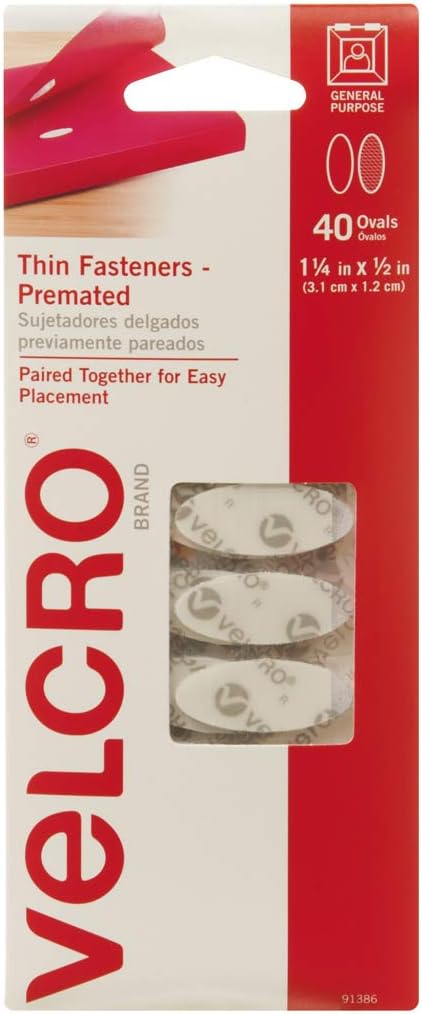 Amazon.com: VELCRO Brand - Thin Fasteners - Premated - Ovals, 40 Sets ...