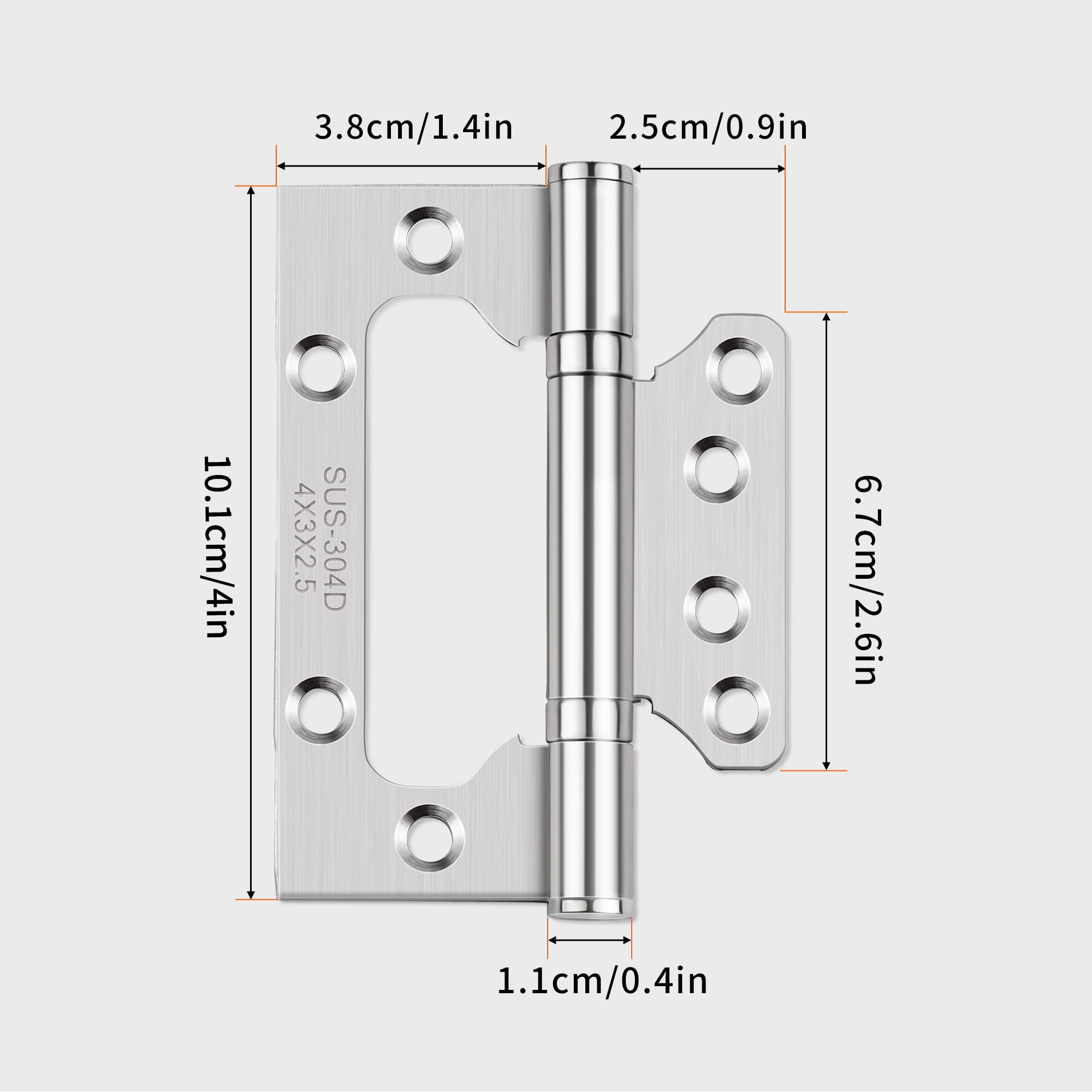 Snapklik.com : TPOHH 4 Inch X 3 Inch Stainless Steel Ball Bearing No ...