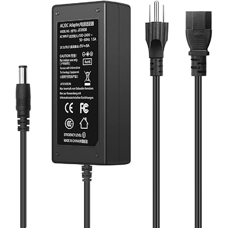 Amazon.com: DC 5V 8A Power Supply Adapter 40W AC Adapter 100-240V 50-60Hz to DC 5V 8A Power ...