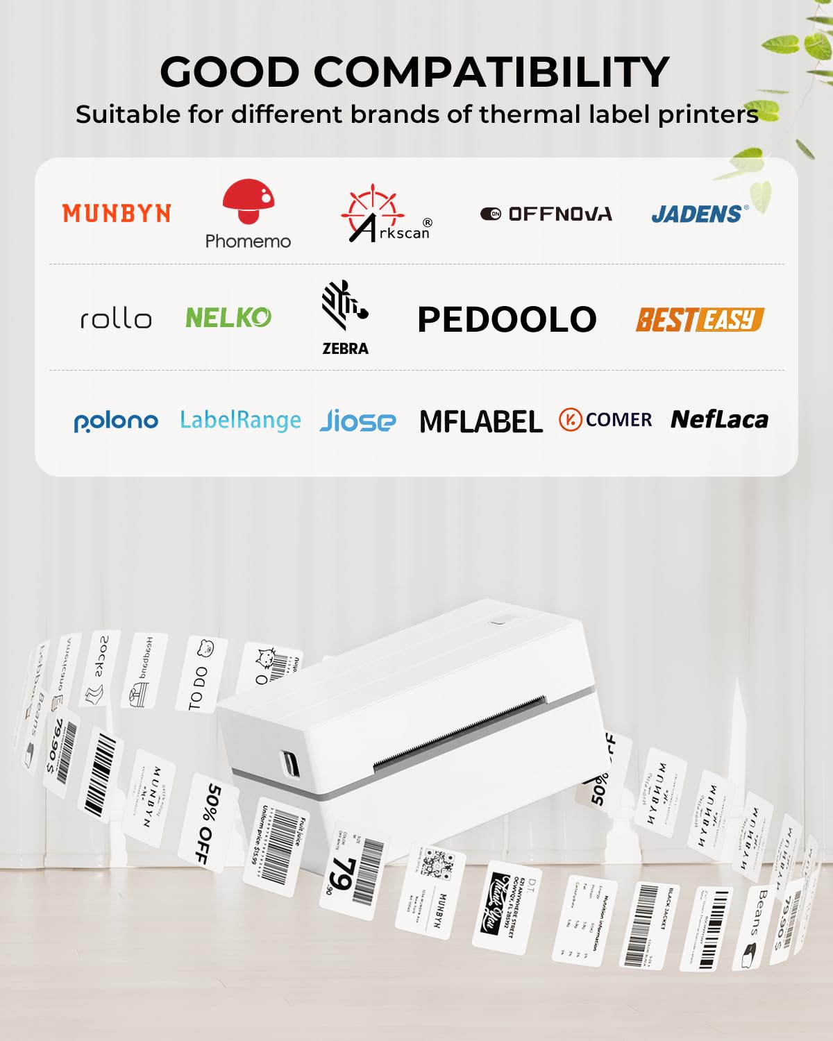 Snapklik.com : 2x1 Inch Thermal Sticker Labels, Address Barcode Self ...