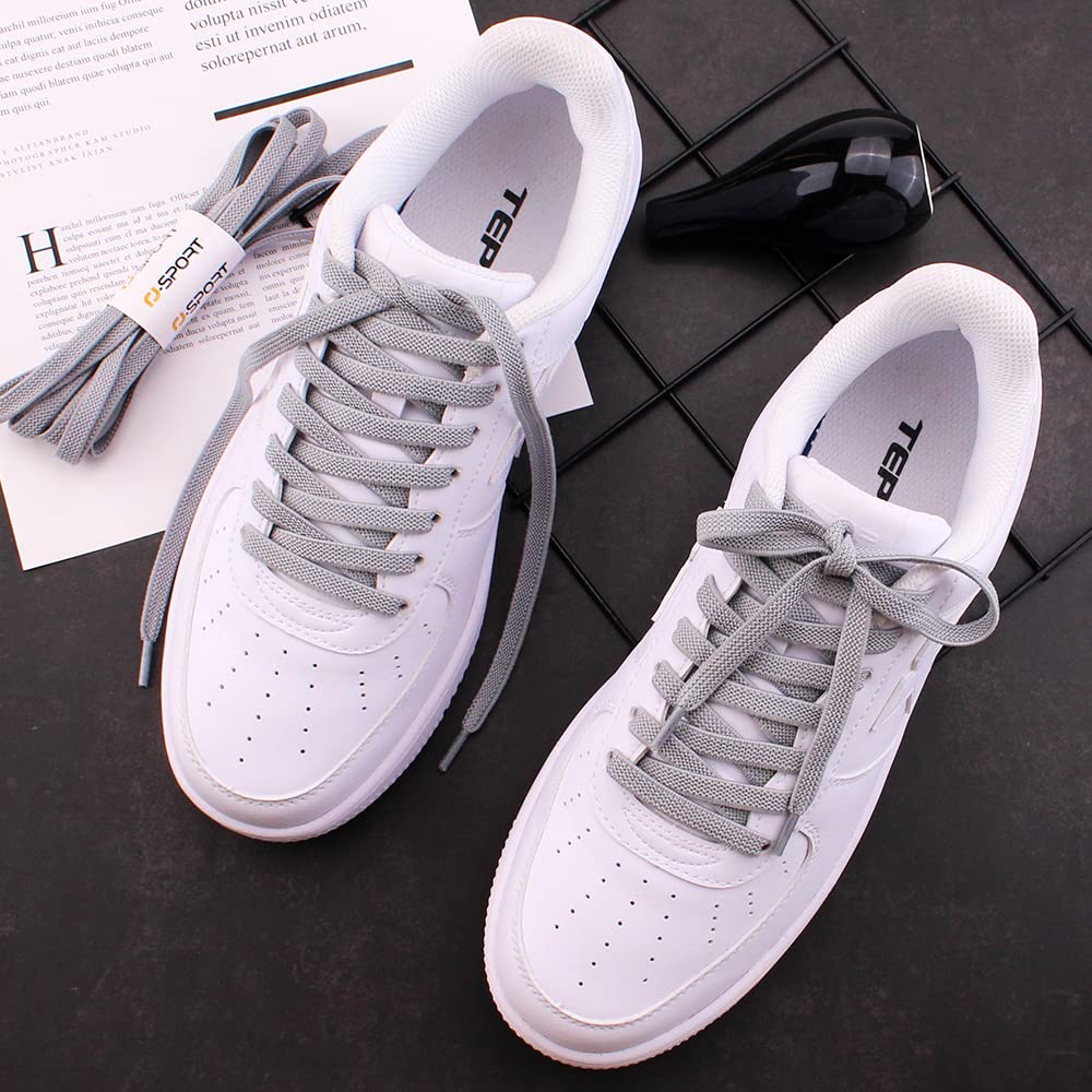 Snapklik.com : RJ-Sport 2 Pairs Grey Elastic Shoe Laces For Adults Sneakers