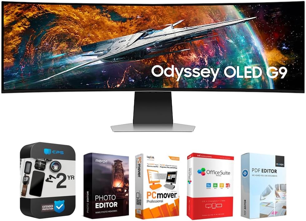 Amazon.com: SAMSUNG 57" Odyssey Neo G9 Dual 4K UHD Quantum Mini-LED Curved Gaming Monitor Bundle ...