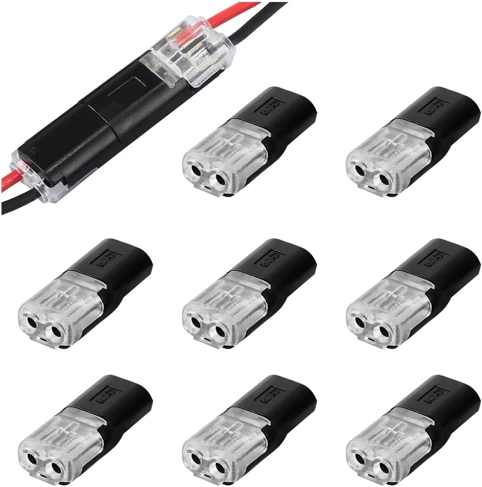 CGEAMDY 10 Pieces Quick Dual Wire Terminal Block, Double Wire Plug in ...
