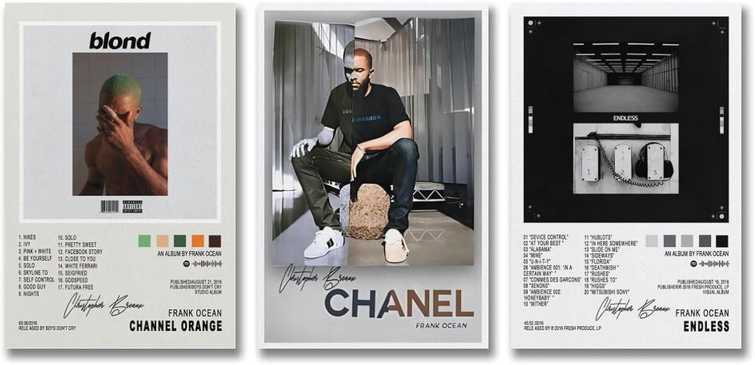 3 PCS Frank Ocean Album Cover Poster Endless Frank Ocean Album Cover ...
