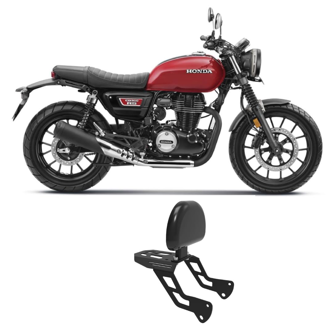 Auto Infinity Backrest with Luggage Rack Compatible with Honda CB350-RS ...