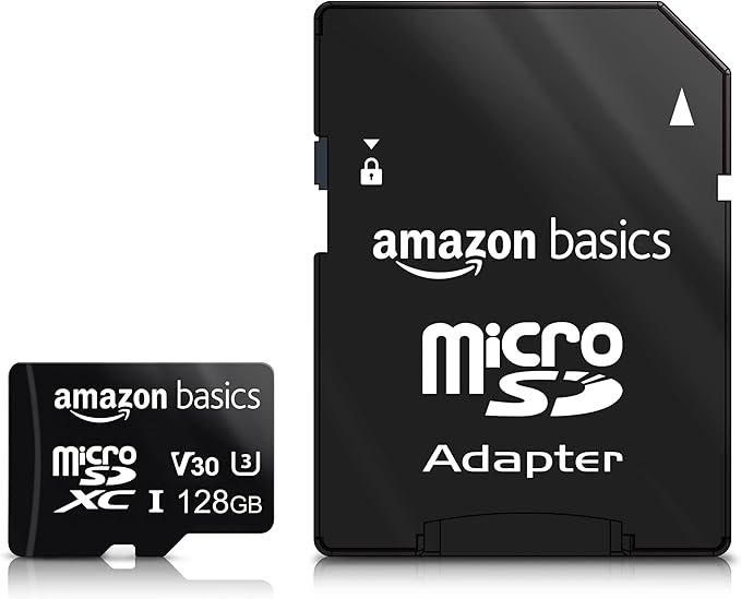 Amazon.com: Amazon Basics - 128GB microSDXC Memory Card with Full Size ...
