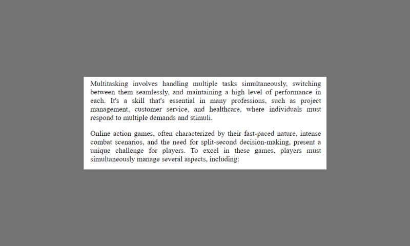 Improving Multitasking Skills: Learn How with Fast-Paced Online Action ...