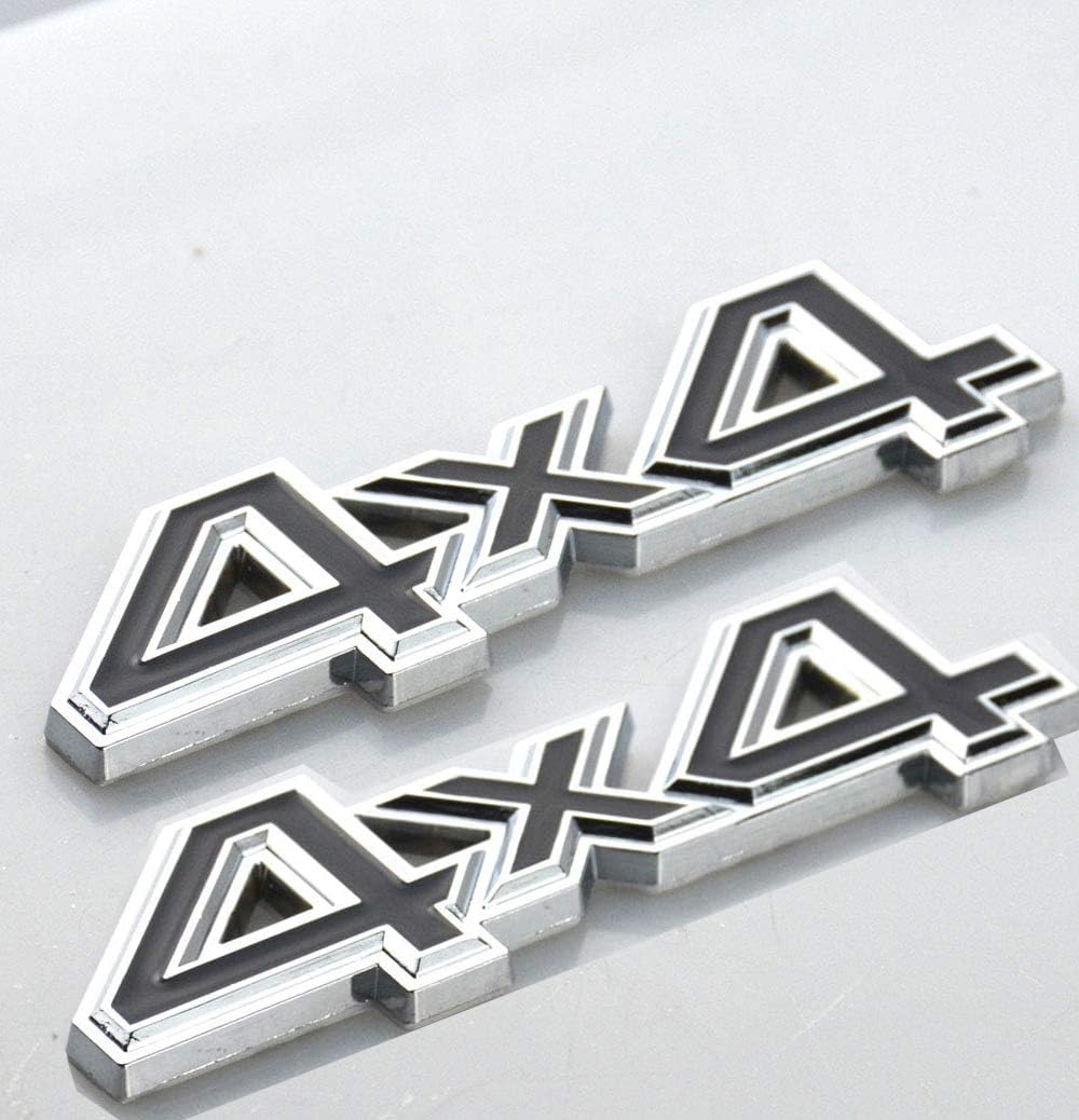 Amazon.com: 2Pc 4X4 Four-Wheel Drive Emblem 3D Metal Car Side Fender ...