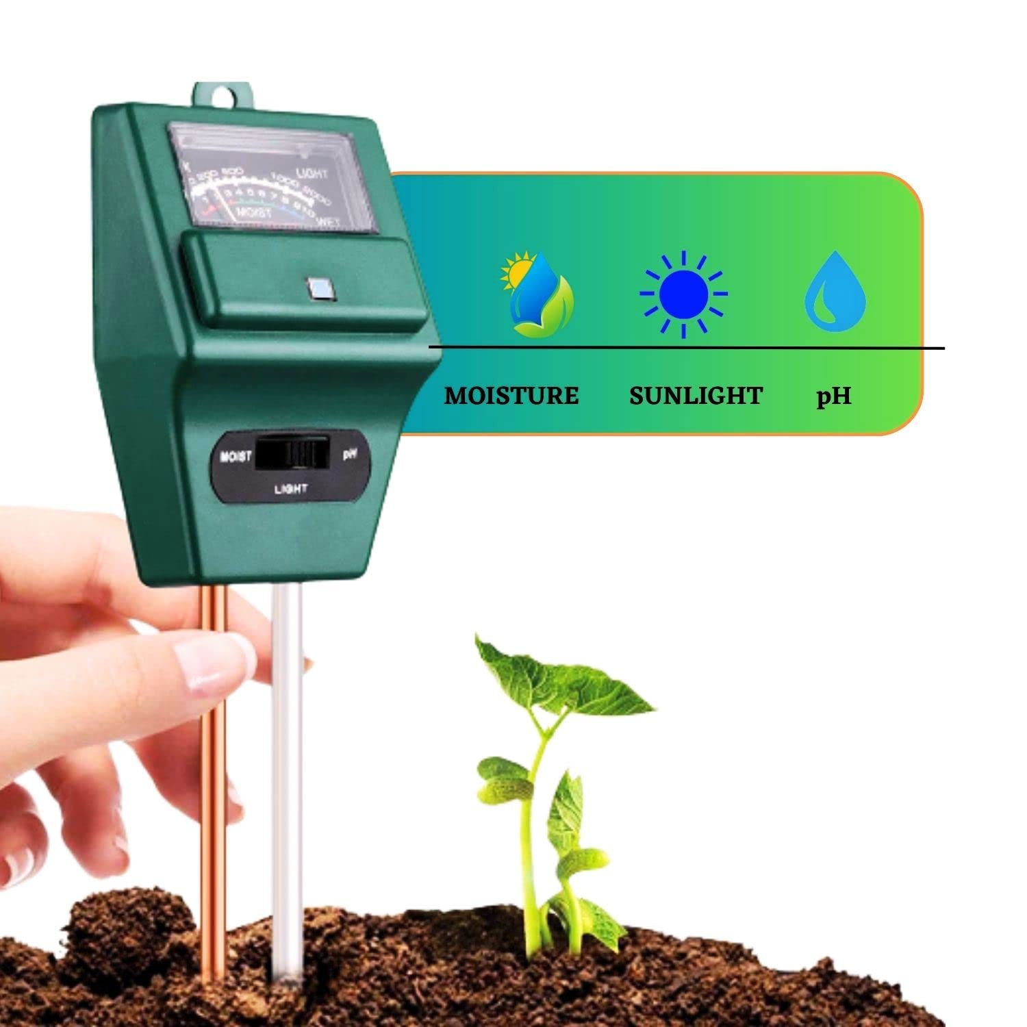 Buy Alfa Mart Solar Soil Care New 3 In 1 Water Moisture Hydroponic s ...